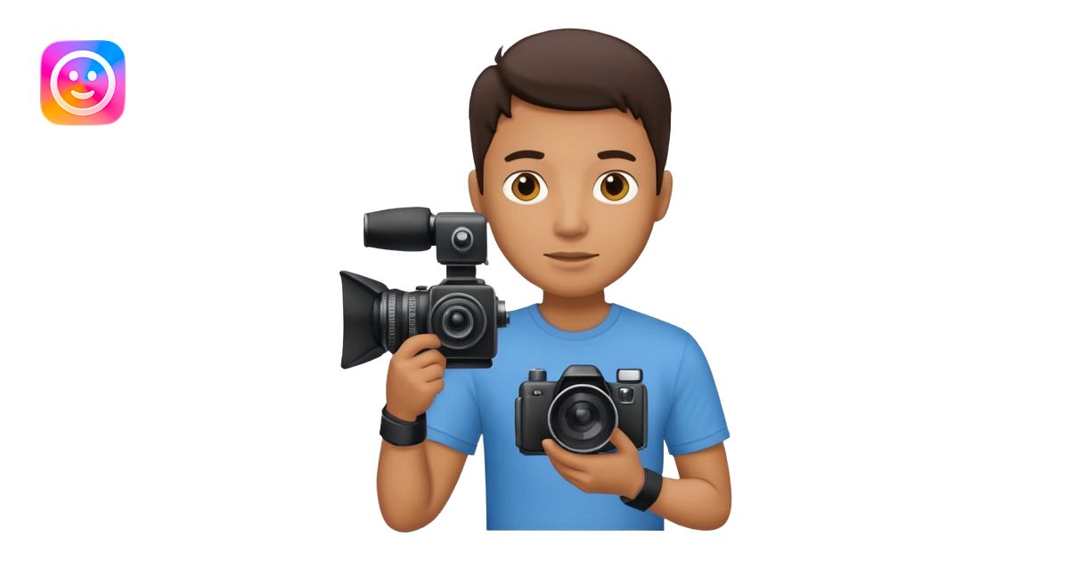 filming camera man emoji | AI Emoji Generator