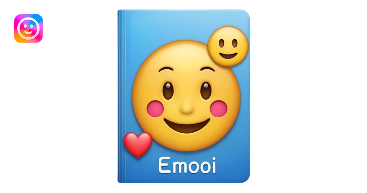 A textbook with the word 'emoji' written on the cover emoji | AI Emoji ...