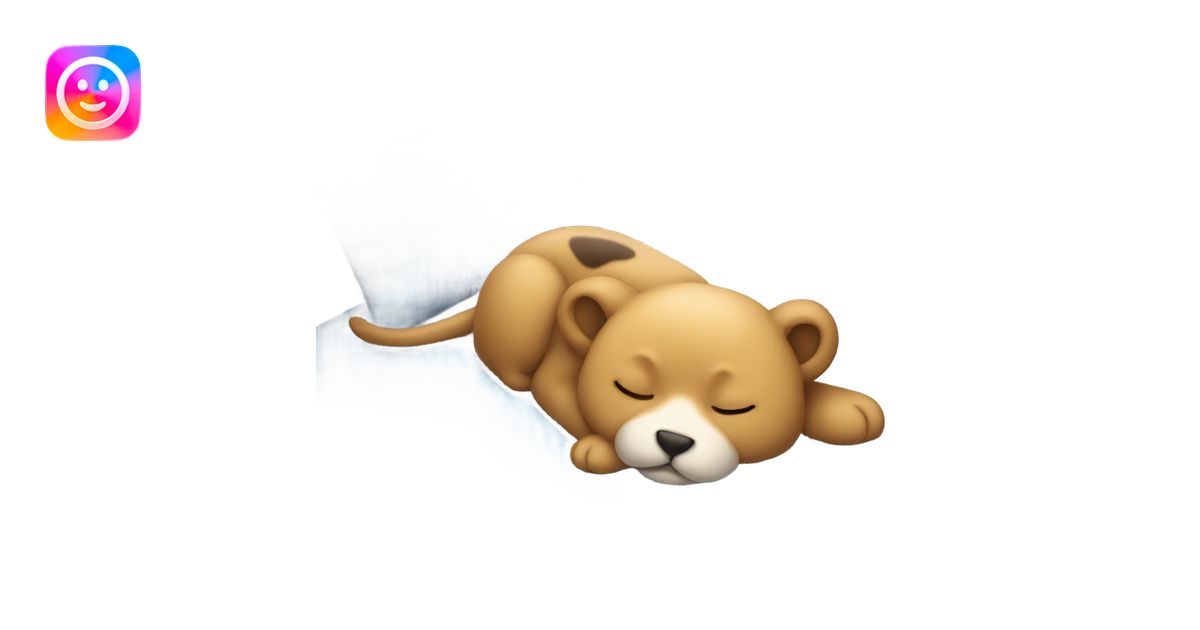 cute animal laying down sleeping emoji | AI Emoji Generator