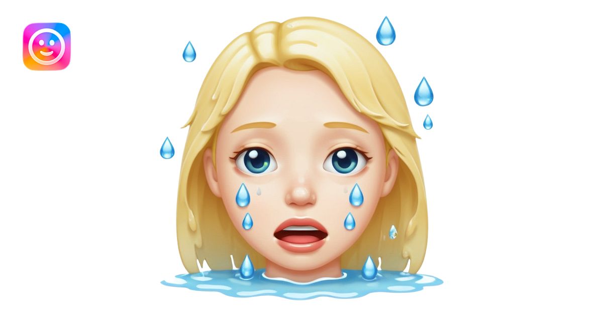 Drooling and face wet and water is white emoji | AI Emoji Generator