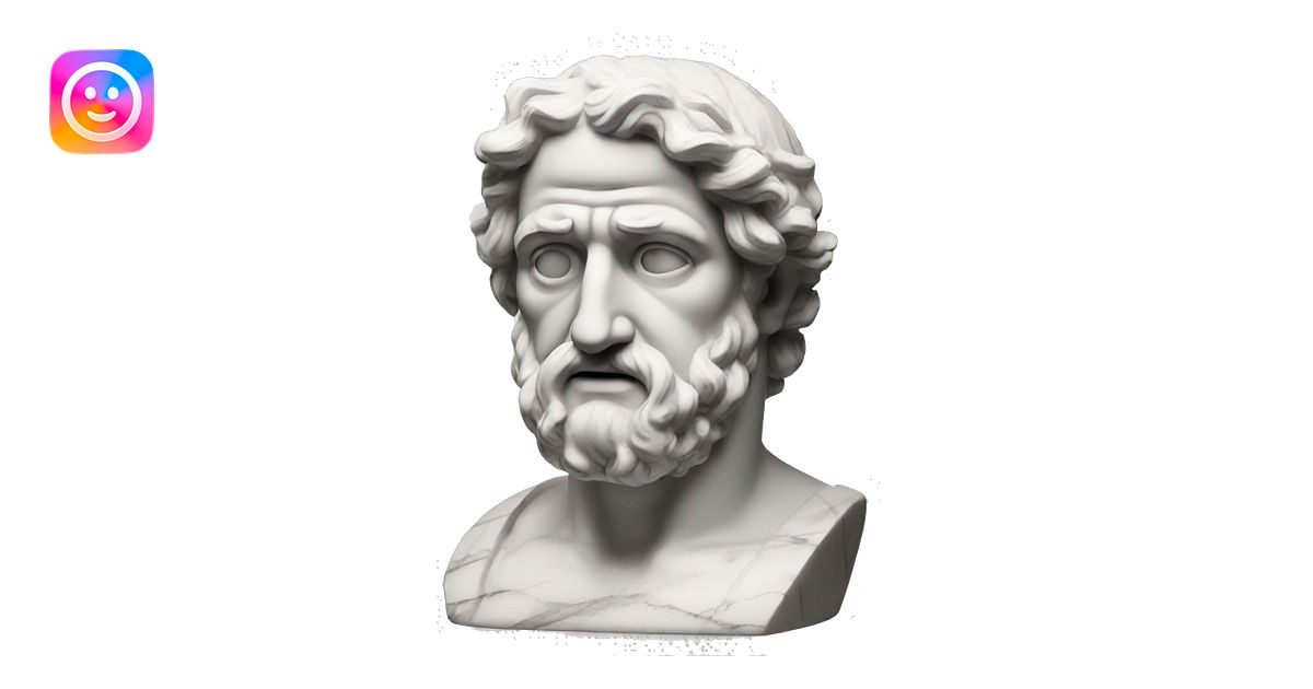 greek marble bust: extremely sad mood emoji | AI Emoji Generator
