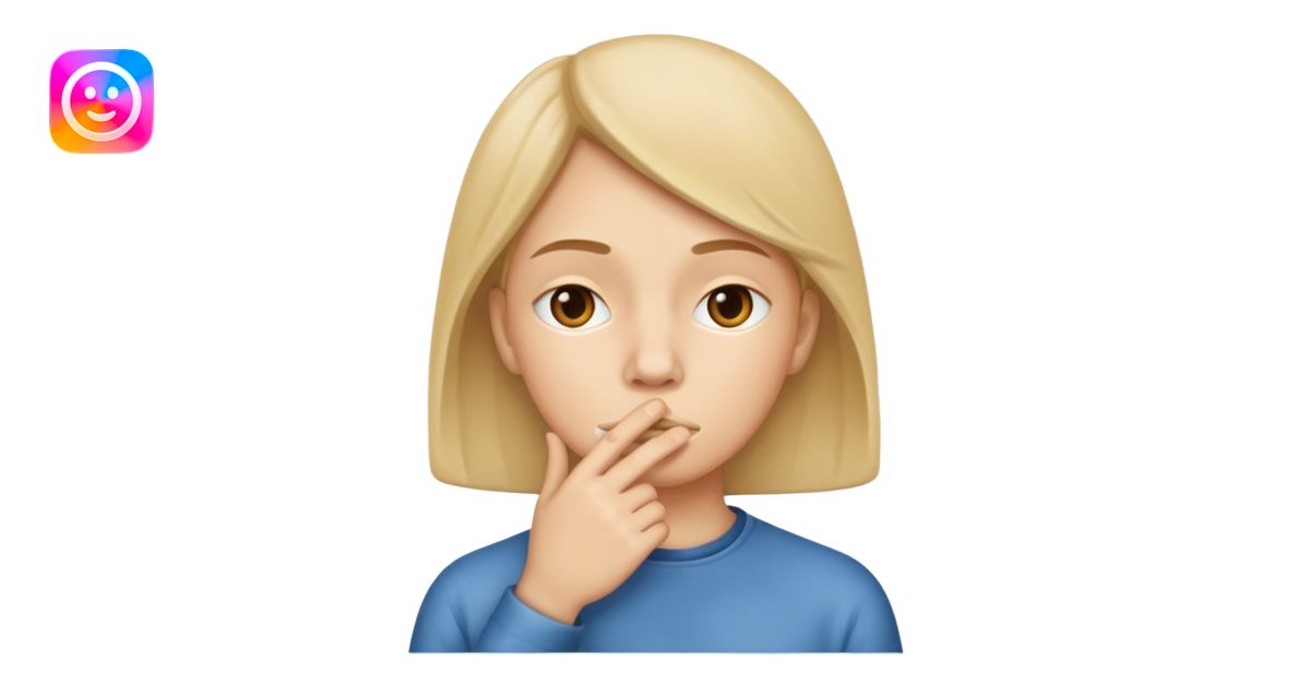 Silent face, shushing emoji | AI Emoji Generator