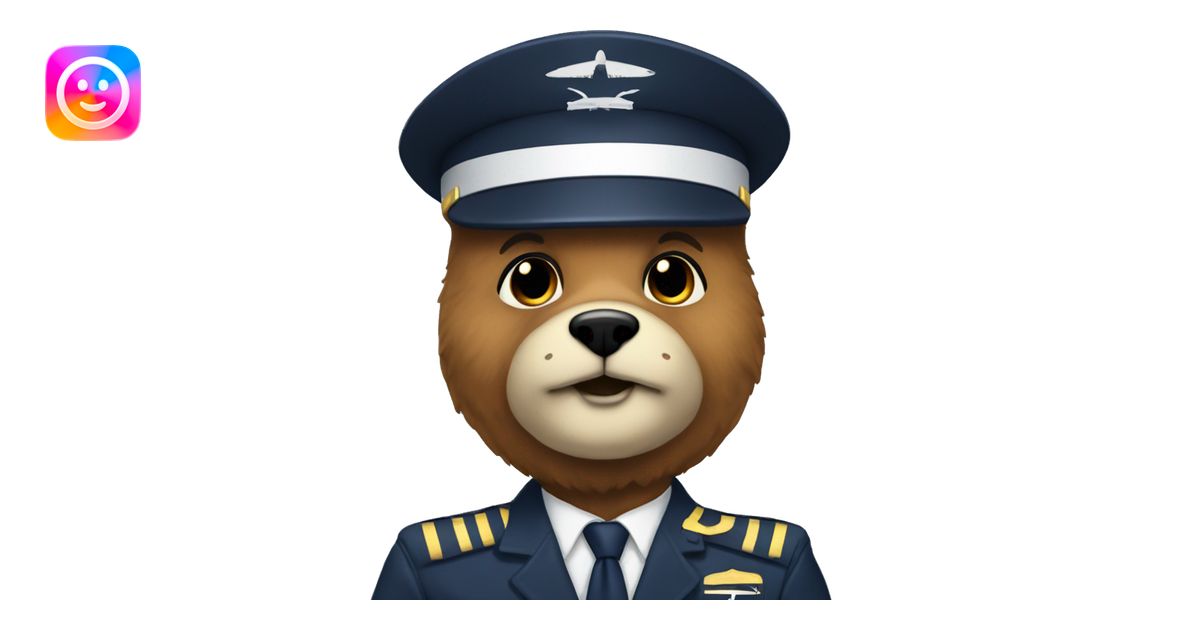 pacific airlines bear pilot emoji | AI Emoji Generator