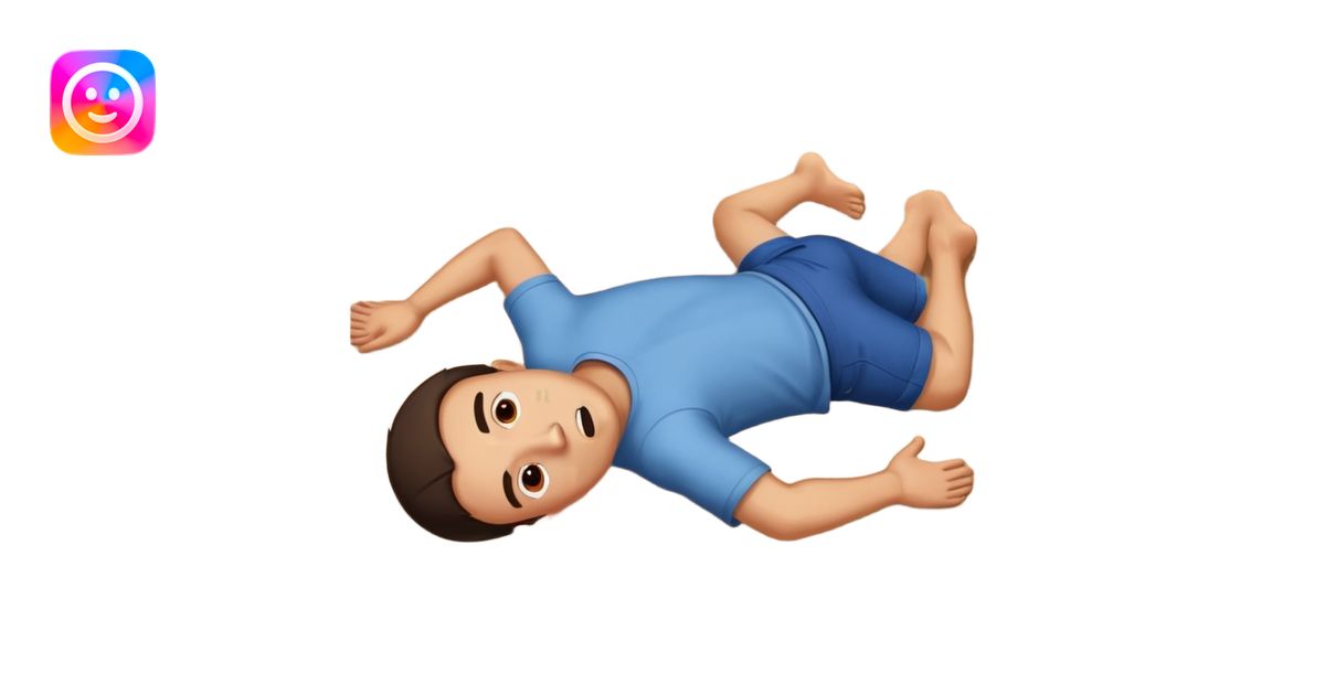 a man lying on the floor who has just fallen emoji | AI Emoji Generator