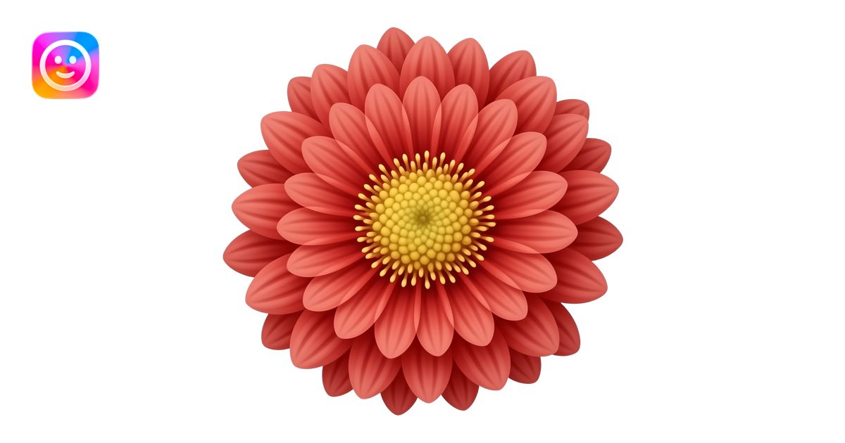 red chrysanthemum emoji | AI Emoji Generator