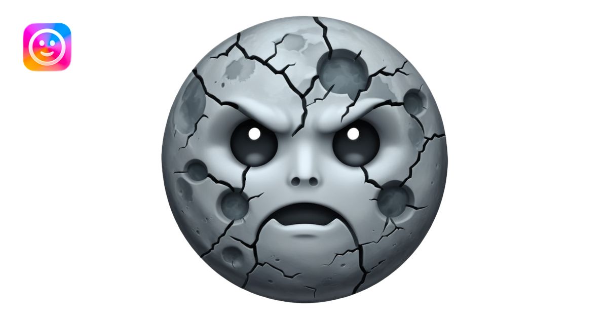 haunted moon no holes emoji | AI Emoji Generator