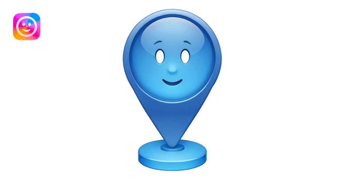 Blue Location Marker emoji | AI Emoji Generator
