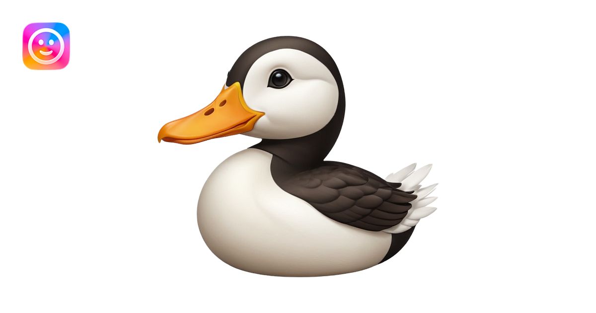 Can I get a king eider duck in the style of an apple emoji emoji | AI ...