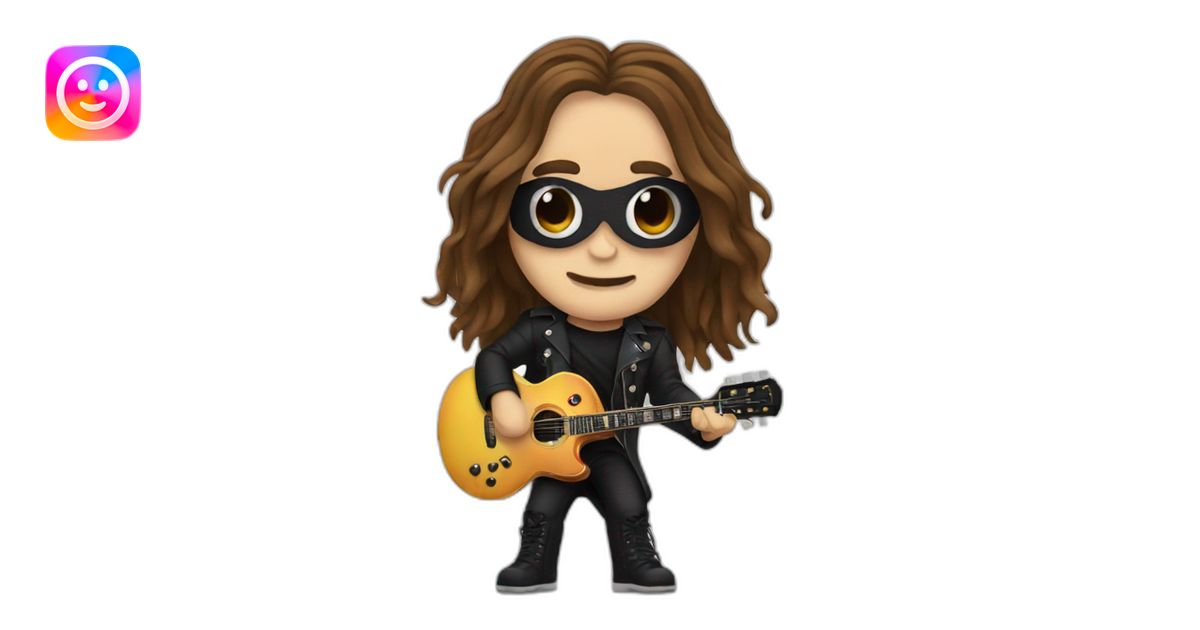 Ozzy over guitar emoji | AI Emoji Generator