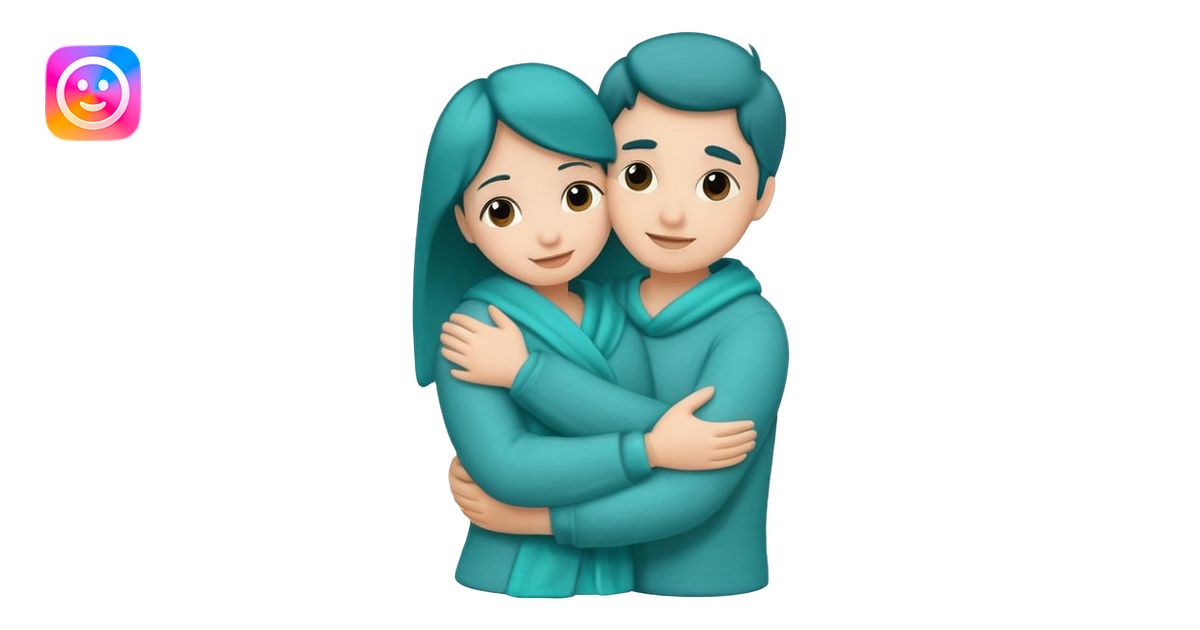 teal hug emoji | AI Emoji Generator