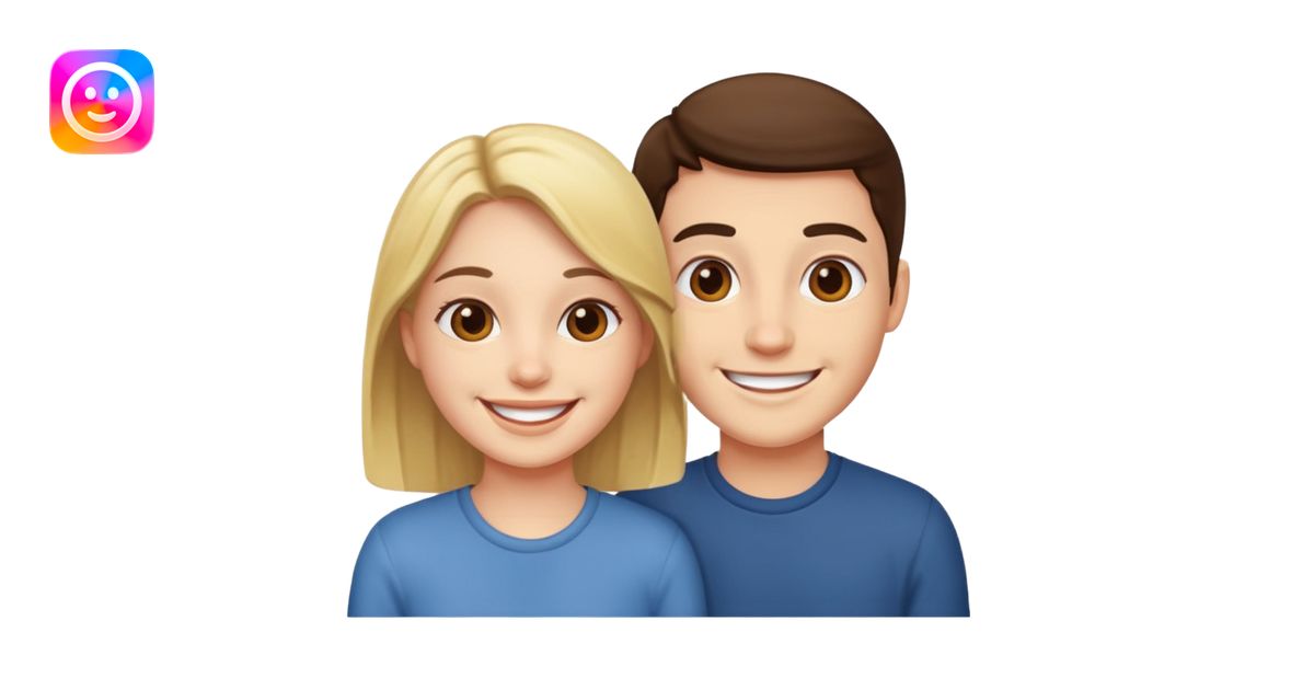 two friends happy to meet each other emoji | AI Emoji Generator