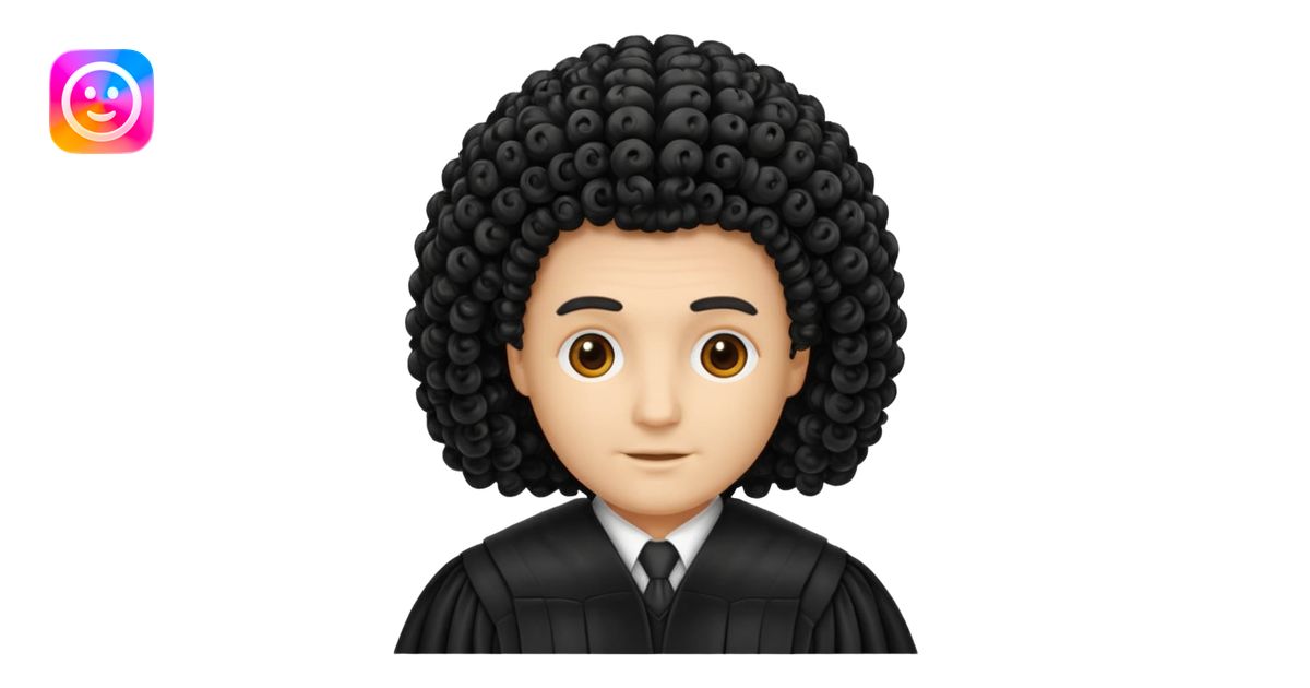 Courtroom Items, Judge’s Wig – traditional courtroom attire emoji | AI ...