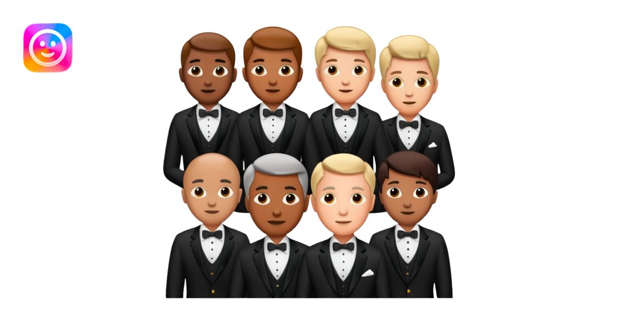 a group of directors standing emoji | AI Emoji Generator