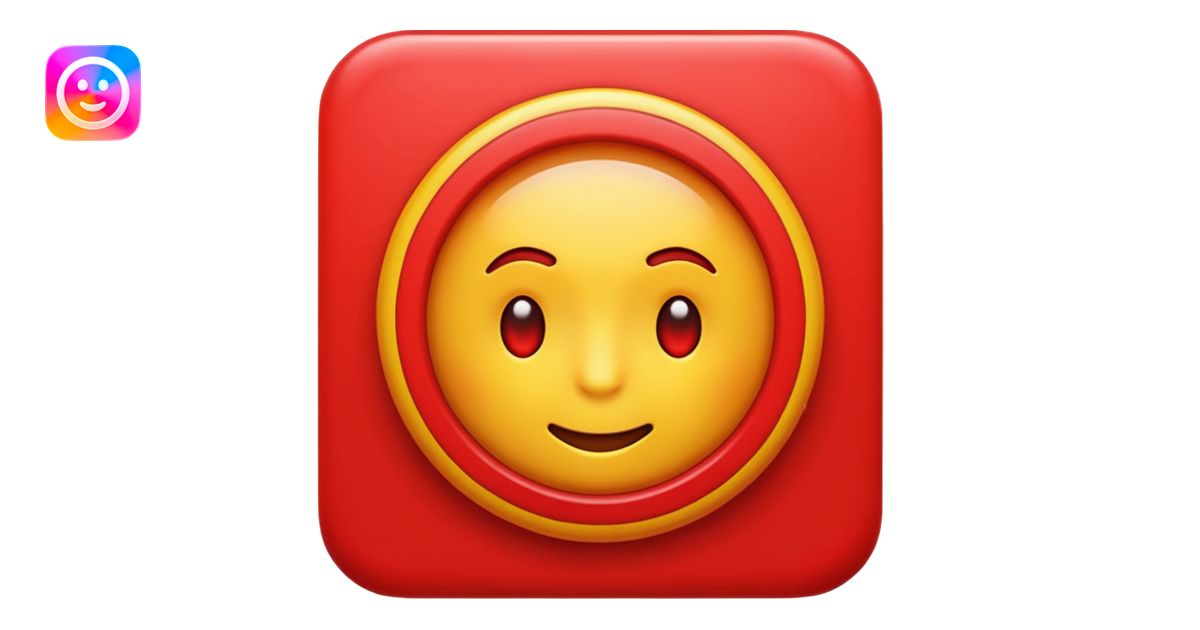 Urgent red alert emoji, glowing red, strong contrast, simple emoji ...
