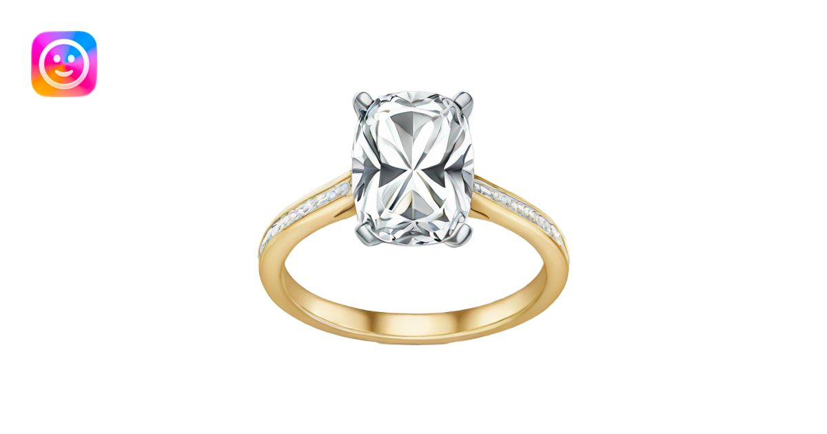 elongated cushion cut engagement ring emoji | AI Emoji Generator