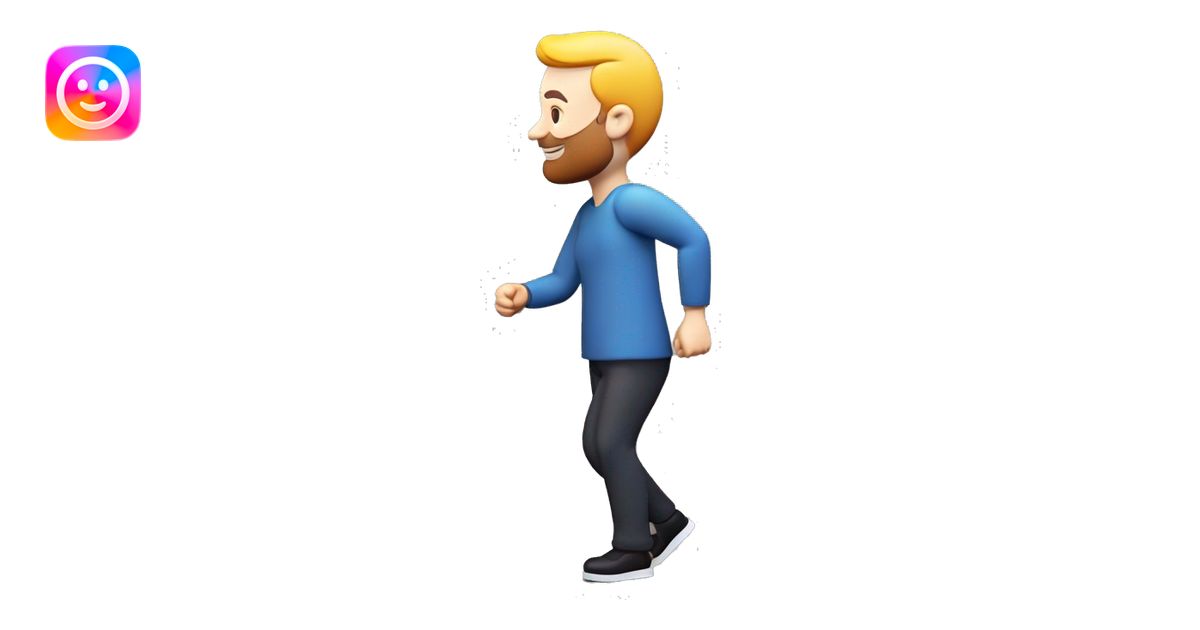 Caucasian man walking emoji | AI Emoji Generator