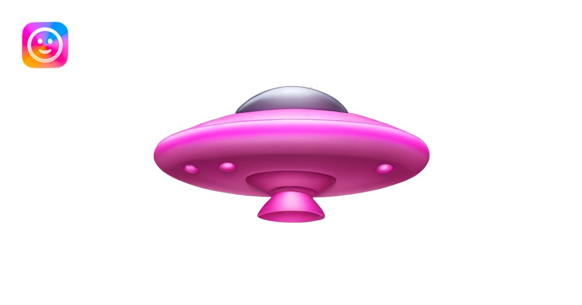 Pink UFO with "Mawari" written on it Flying at great speed emoji | AI ...