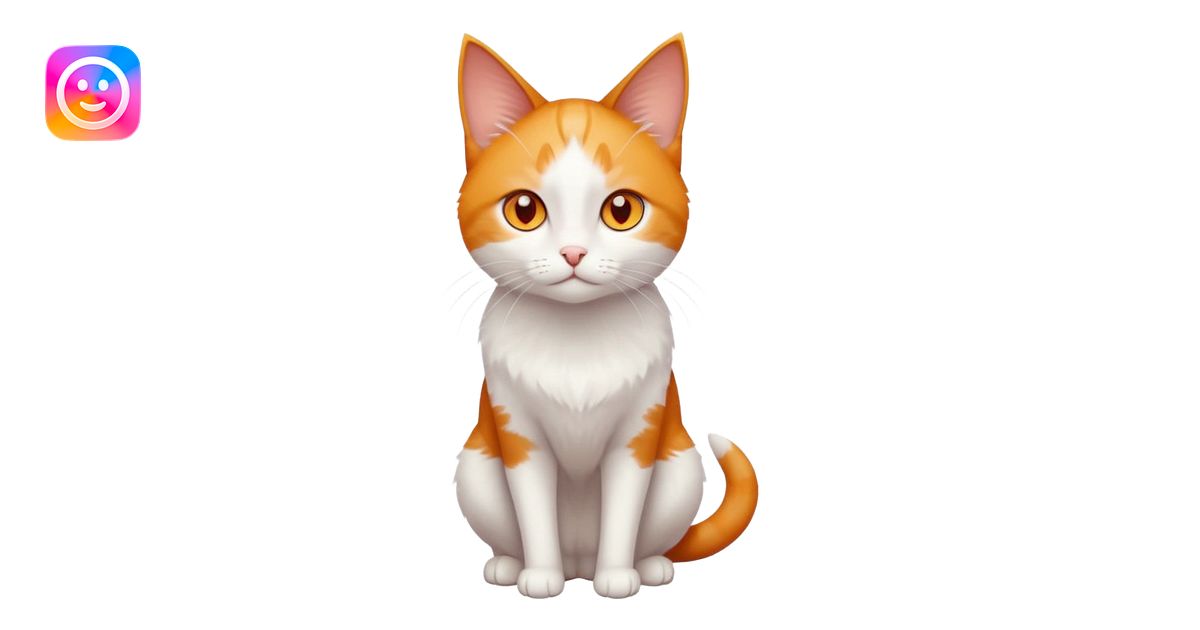 full body of tiny + skinny ginger and white cat with deep orange eyes ...