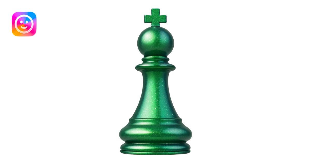green glitter chess piece pawn emoji | AI Emoji Generator