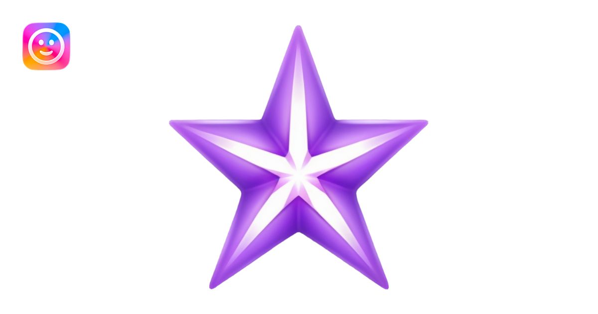 Purple void star that looks ethereal and only has four points emoji ...