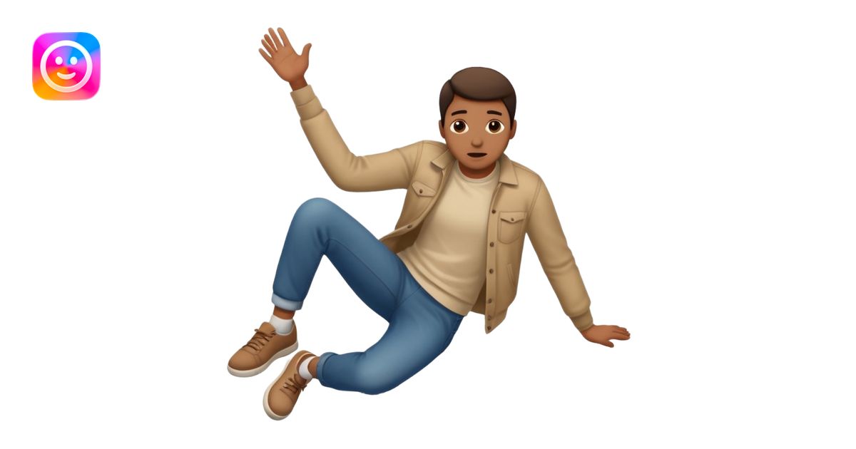 Falling on the floor emoji | AI Emoji Generator