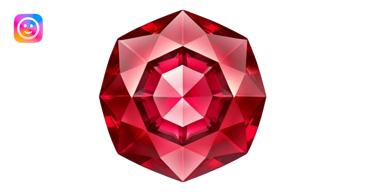 ruby with gold emoji | AI Emoji Generator