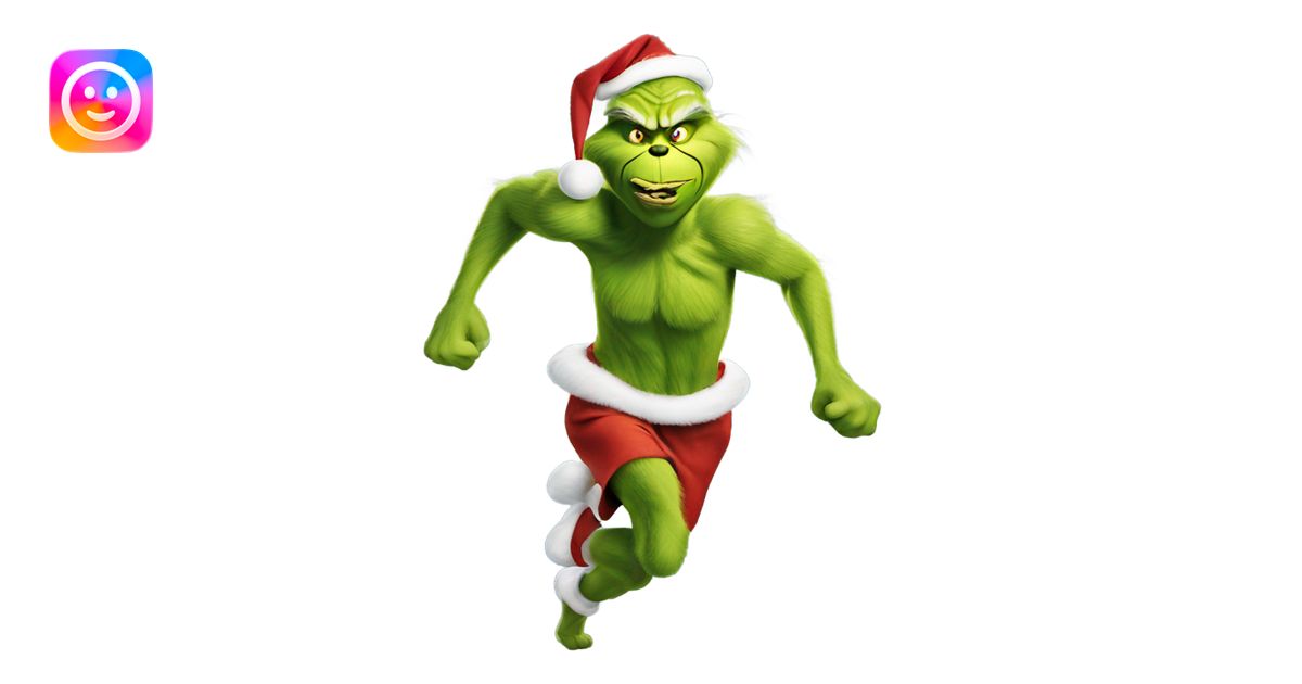 The grinch running emoji | AI Emoji Generator