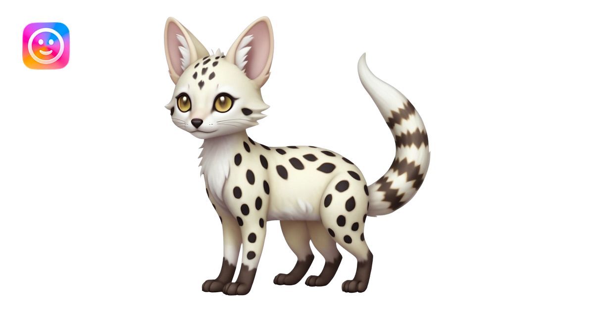 White Albino grey-spotted Serval-Civet-Genet-Trico-Furret-Linoone ...