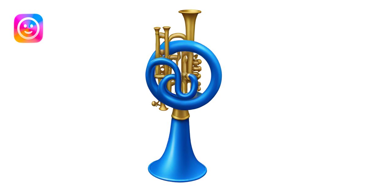Blue trumpet emoji | AI Emoji Generator