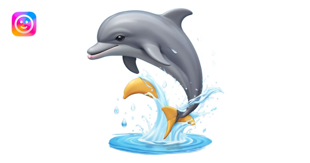 dolphin jumping with splash emoji | AI Emoji Generator