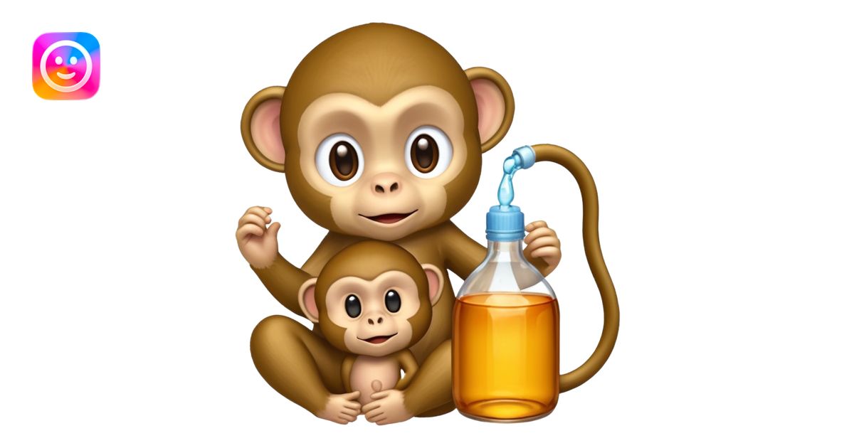 A monkey with baby oil emoji | AI Emoji Generator