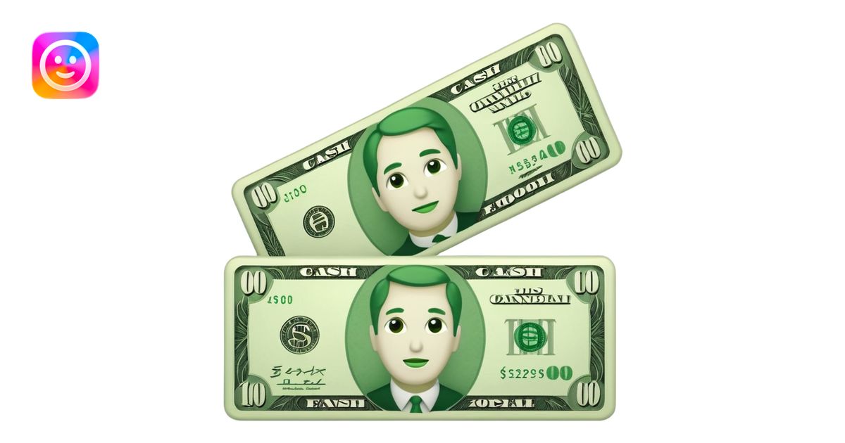 single cash bill 2d format emoji | AI Emoji Generator