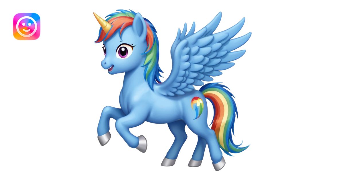Rainbow dash emoji | AI Emoji Generator