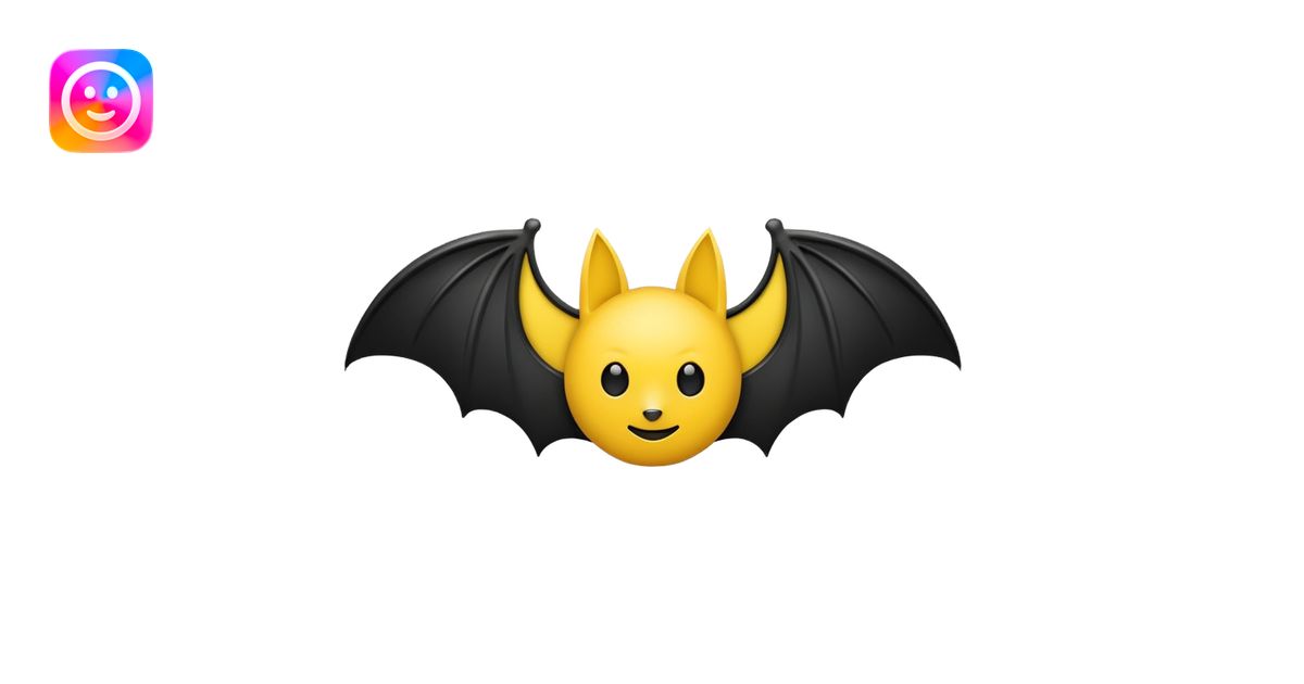 Make a emoji of bat logo batman edition emoji | AI Emoji Generator