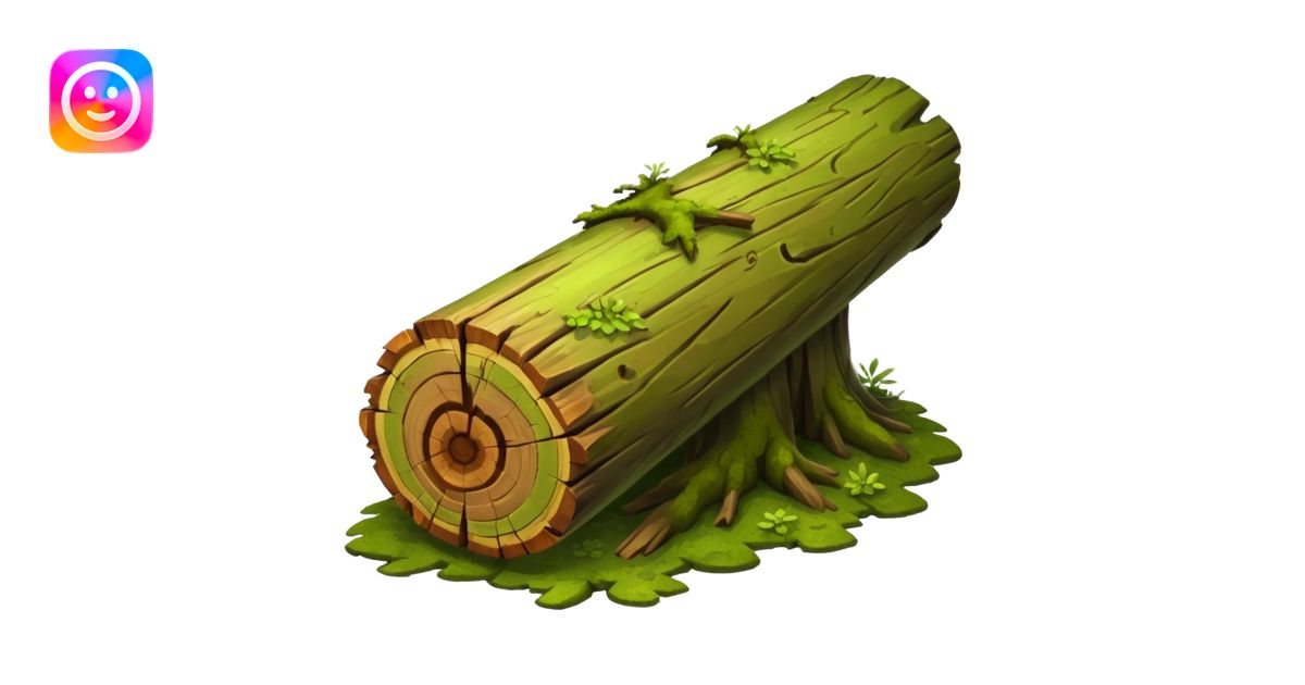create a dnd style fallen_log.png using 48x48 pixels size emoji | AI ...