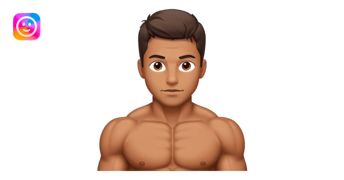 Male core muscles emoji | AI Emoji Generator