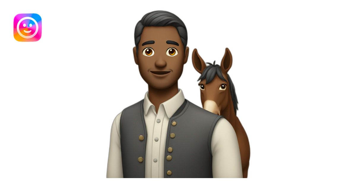 Man with mule cut emoji | AI Emoji Generator