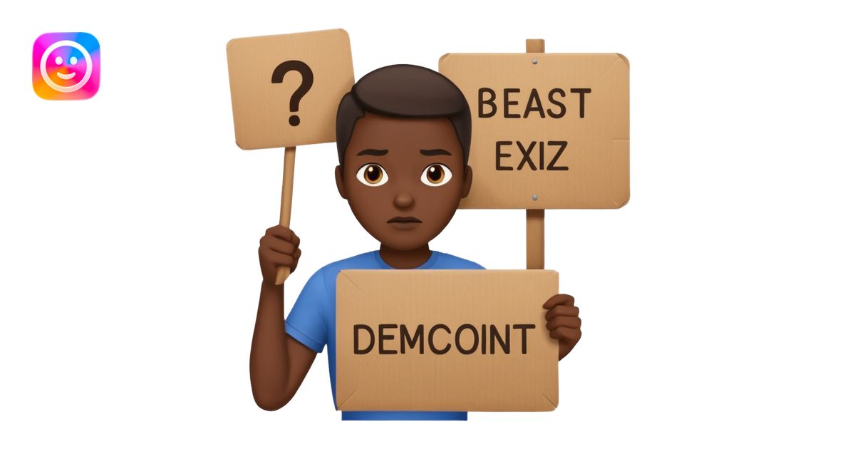 A protester with a sign emoji | AI Emoji Generator