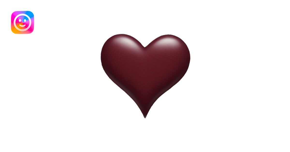 Maroon heart with multiple silver sparkles around it emoji | AI Emoji ...