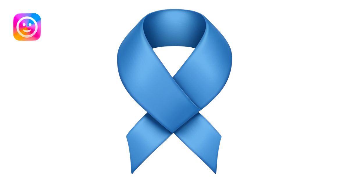 Blue ribbon for diabetes awareness day emoji | AI Emoji Generator
