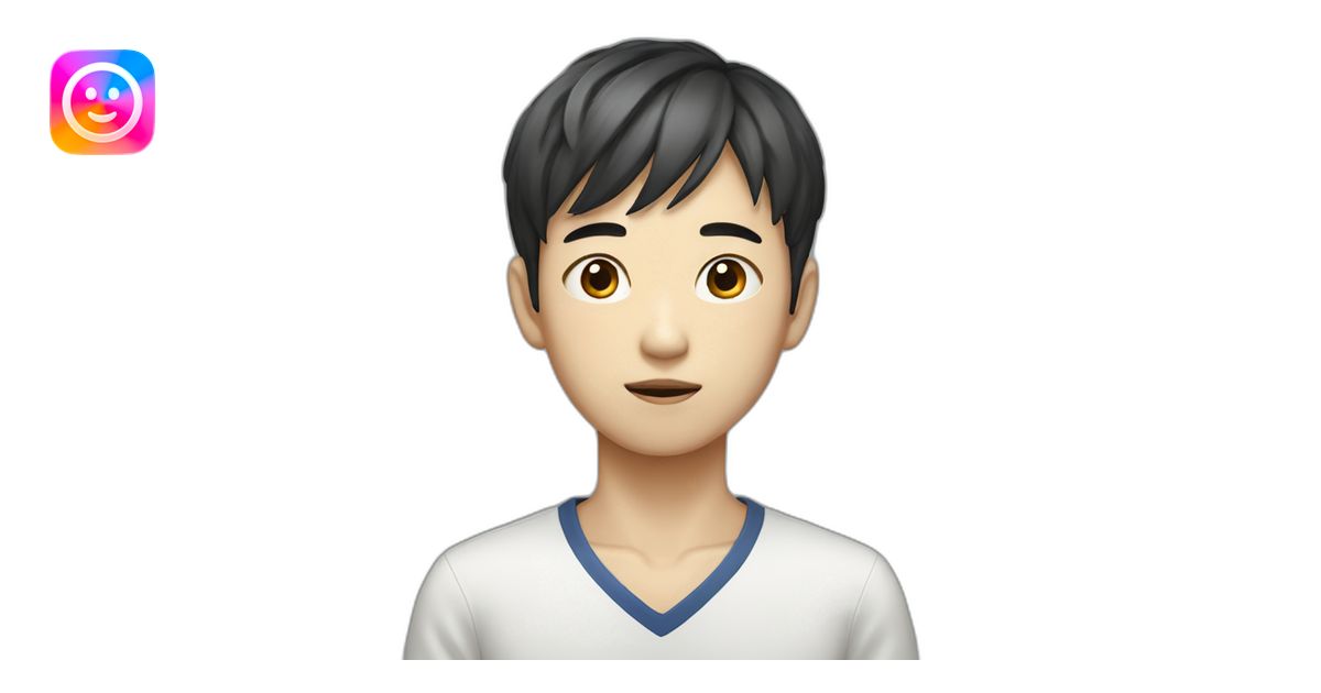 Skinny Korean boy emoji | AI Emoji Generator
