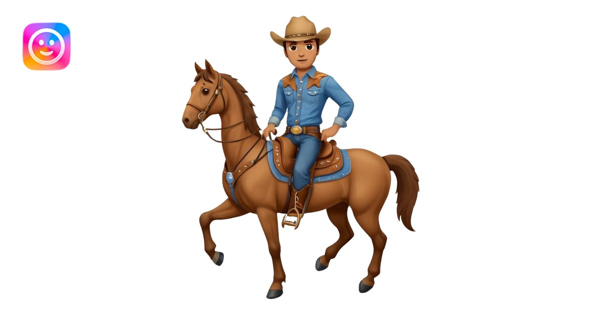 covboy on the horse man emoji | AI Emoji Generator