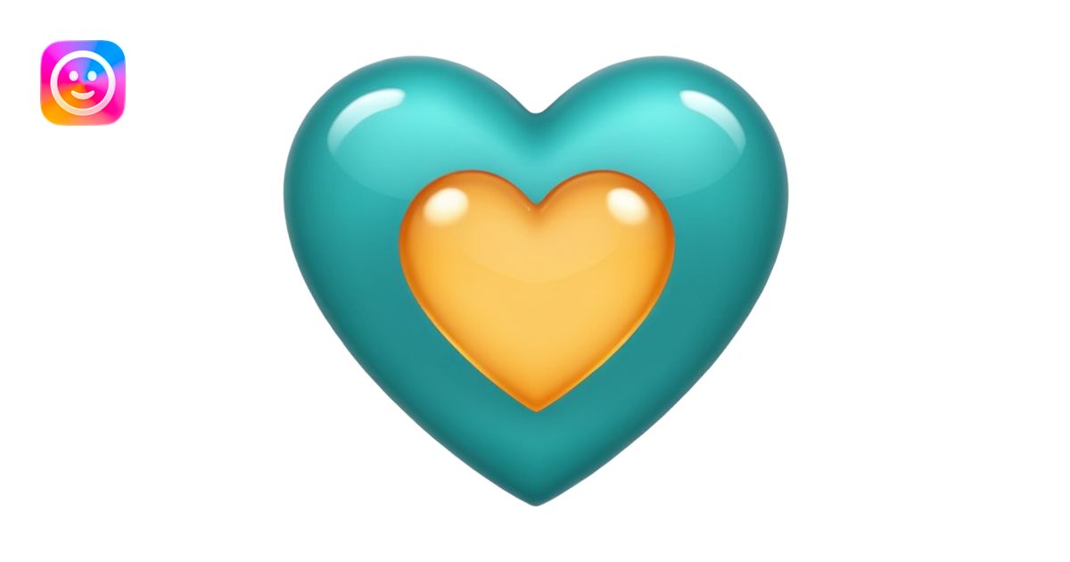 Teal heart with da best emoji | AI Emoji Generator