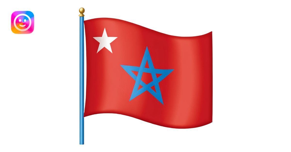 morocco flag with david star instead of 5 branch star emoji | AI Emoji ...