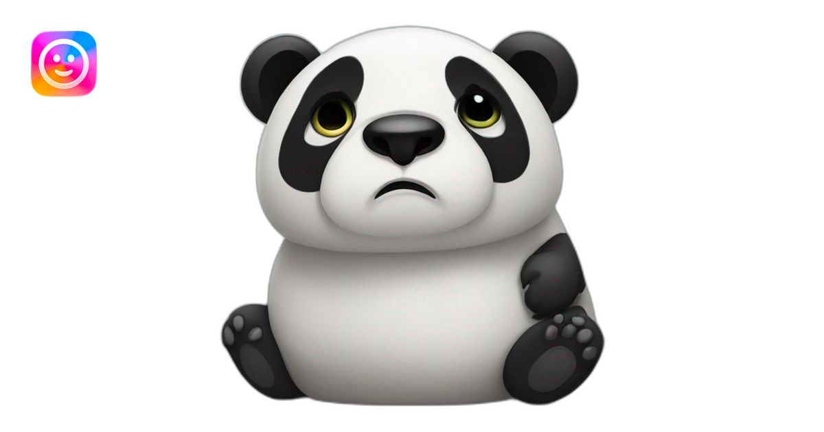 Sad panda emoji | AI Emoji Generator