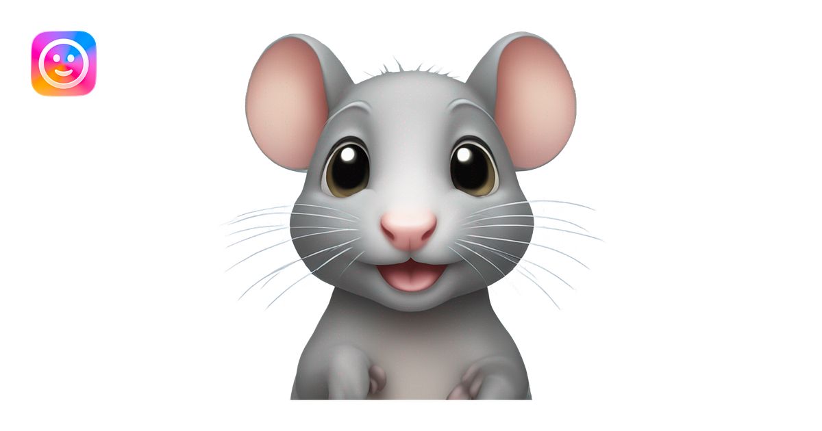 Cute little rat emoji | AI Emoji Generator