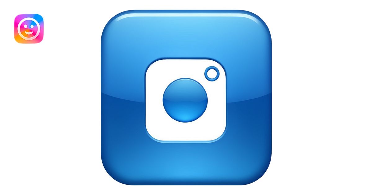 Instagram blue thick meta symbol emoji | AI Emoji Generator