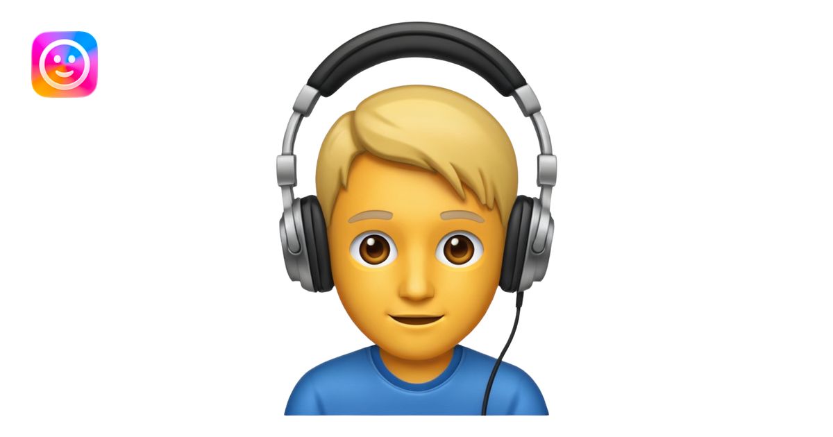 DJ with headphones emoji | AI Emoji Generator
