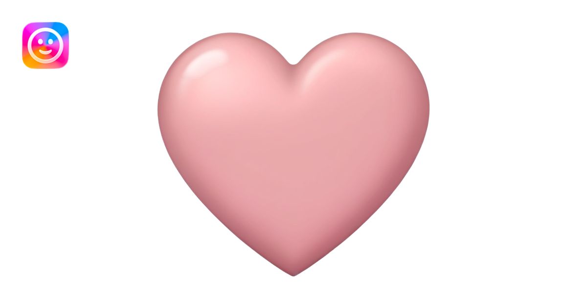 Dusty rose pink heart emoji | AI Emoji Generator
