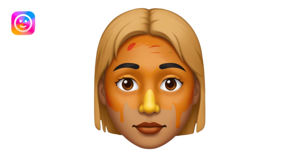 Paint on nose, half body emoji | AI Emoji Generator
